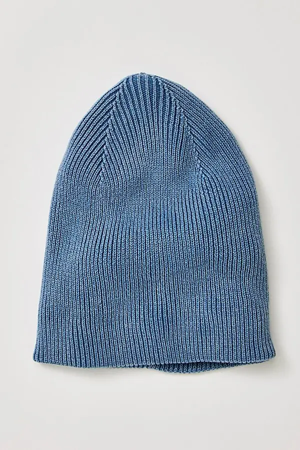 Free People Lou Slouchy Beanie - Denim