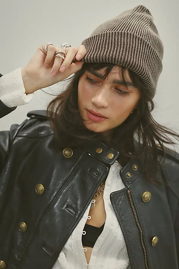 Free People Lou Slouchy Beanie - Grey