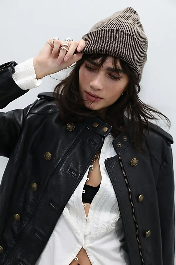 Free People Lou Slouchy Beanie - Grey