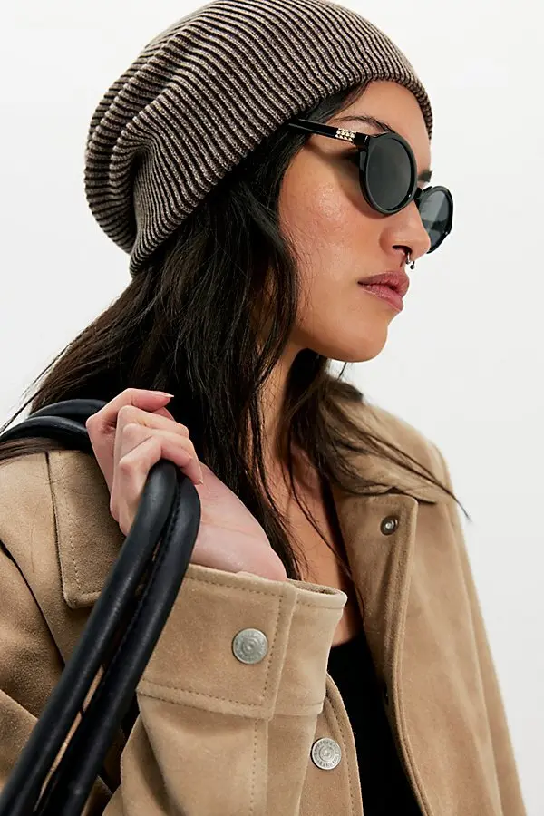 Free People Lou Slouchy Beanie - Grey