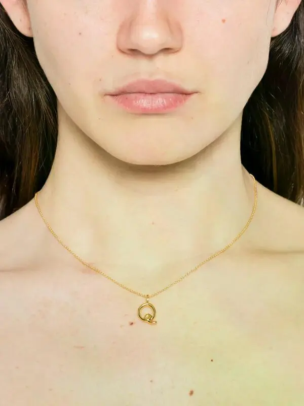 MISSOMA Curly Molten Mini Initial-q Necklace - Gold
