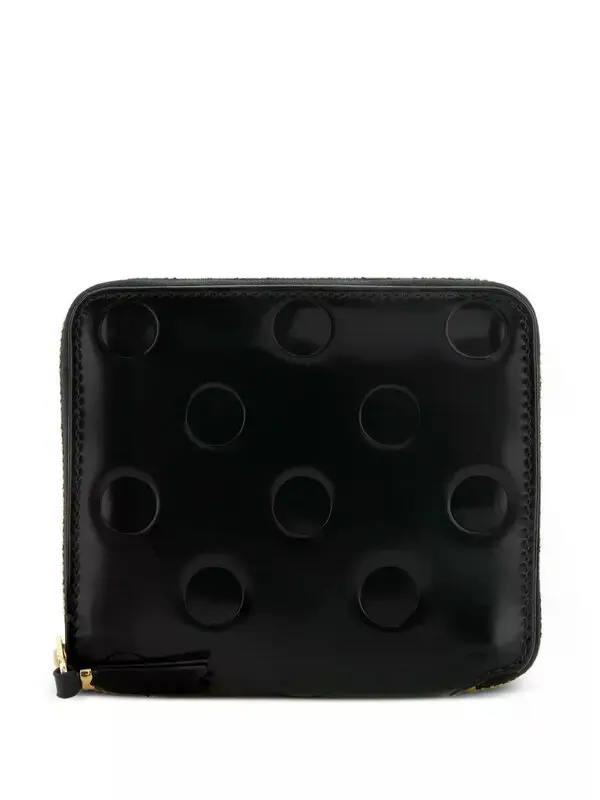 Comme Des Garçons Polka Dot Leather Wallet - Black