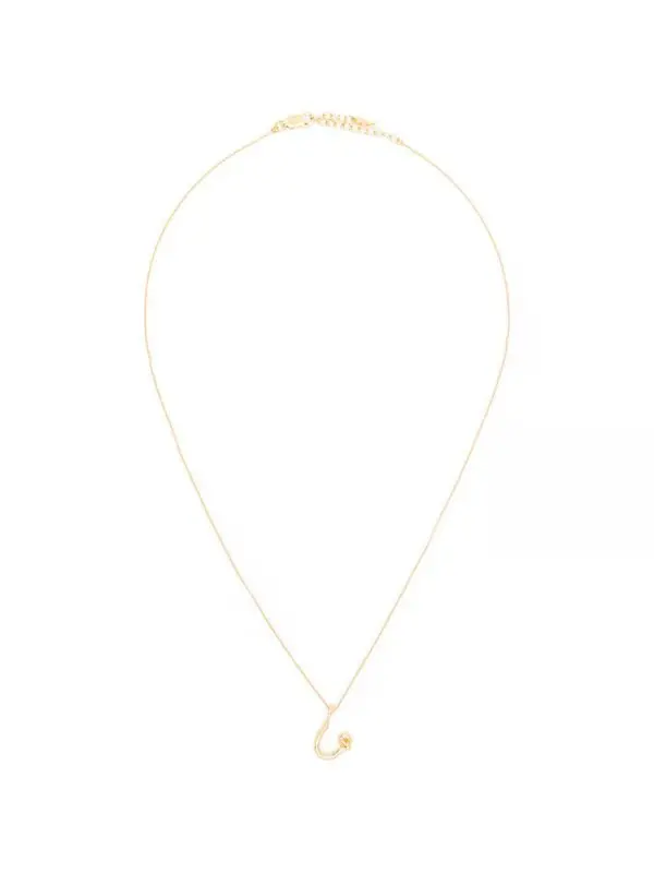MISSOMA Mini Curly Molten Initial Necklace - Gold