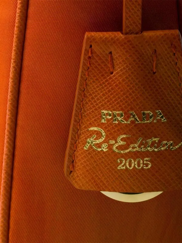 Prada Mini Re-edition 2005 Zip Shoulder Bag - Orange