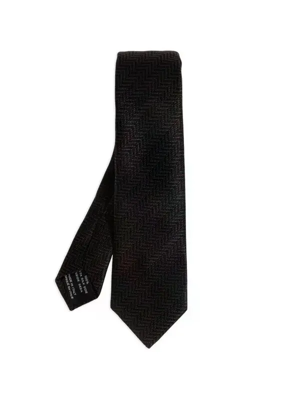 TOM FORD Herringbone Neck Tie - Brown