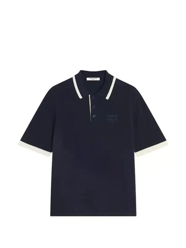 Maison Kitsuné Ribbed-trim Polo Shirt
