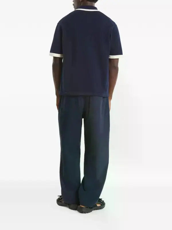 Maison Kitsuné Ribbed-trim Polo Shirt
