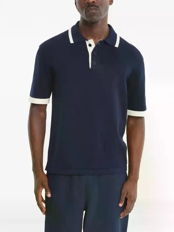 Maison Kitsuné Ribbed-trim Polo Shirt