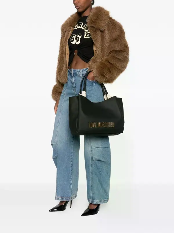 Moschino Logo Tote Bag - Black