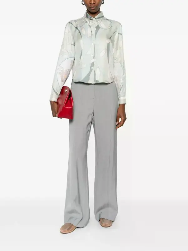 Hermès 2000s Floral Silk Shirt