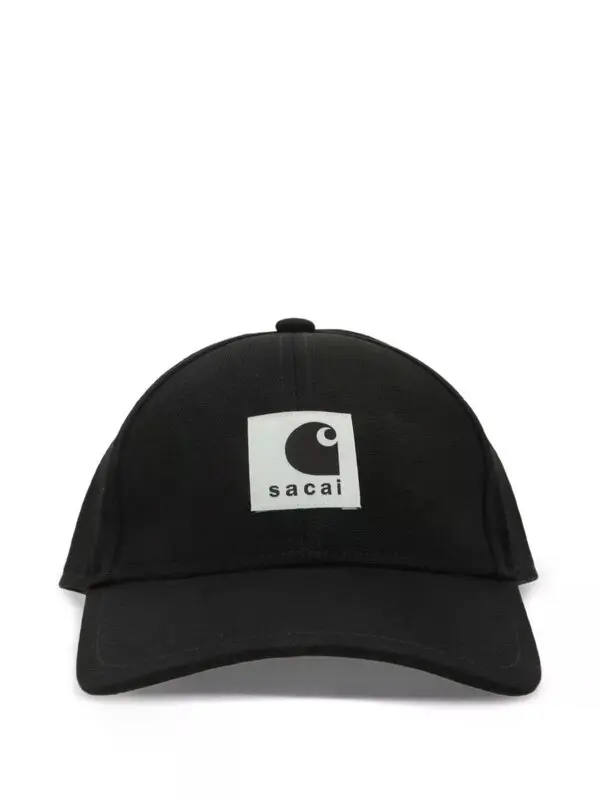 Carhartt Work In Progress X Sacai Logo-patch Baseball Cap - Black