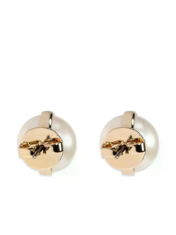 Tory Burch Pearl Logo Earrings