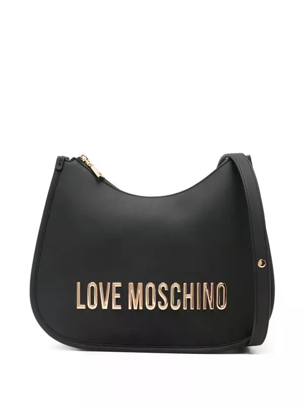 Moschino Logo Shoulder Bag - Black