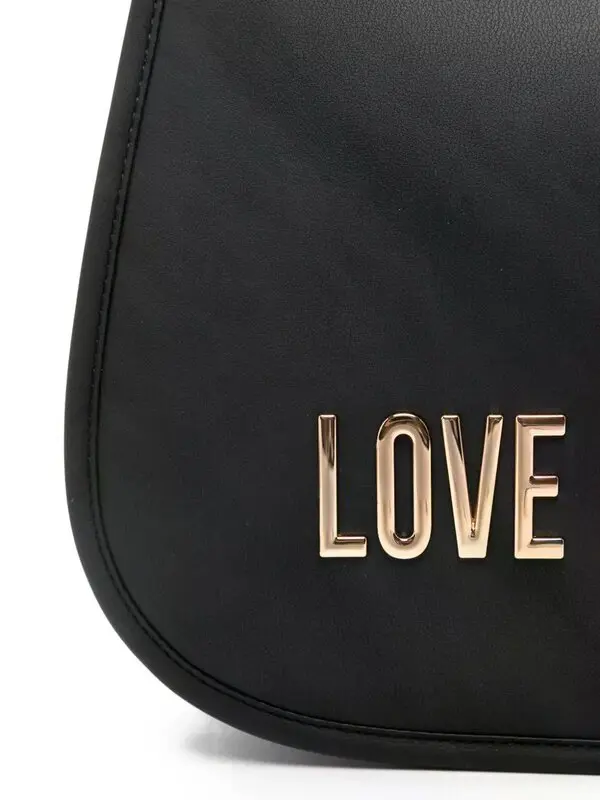 Moschino Logo Shoulder Bag - Black