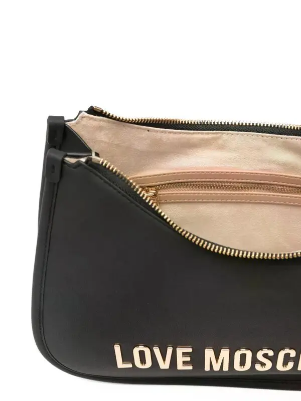 Moschino Logo Shoulder Bag - Black