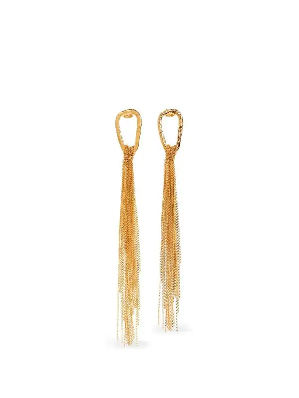 FORTE_FORTE Chain Tassel Earrings - Gold