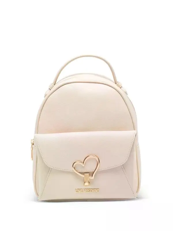 Moschino Heart-detail Backpack - Neutrals