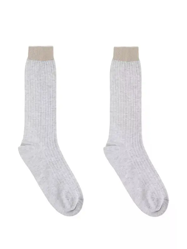 Eleventy Ribbed Socks - Grey