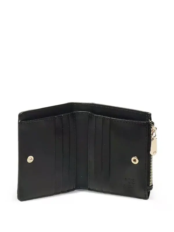 V°73 Lettering Logo Zip Wallet - Black
