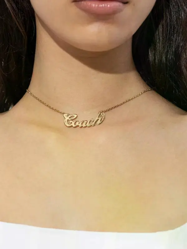COACH Heart Detail Necklace - Gold