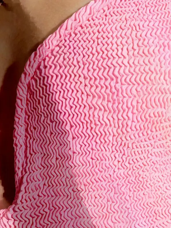 PARAMIDONNA Mika Textured One Piece Swimsuit - Pink