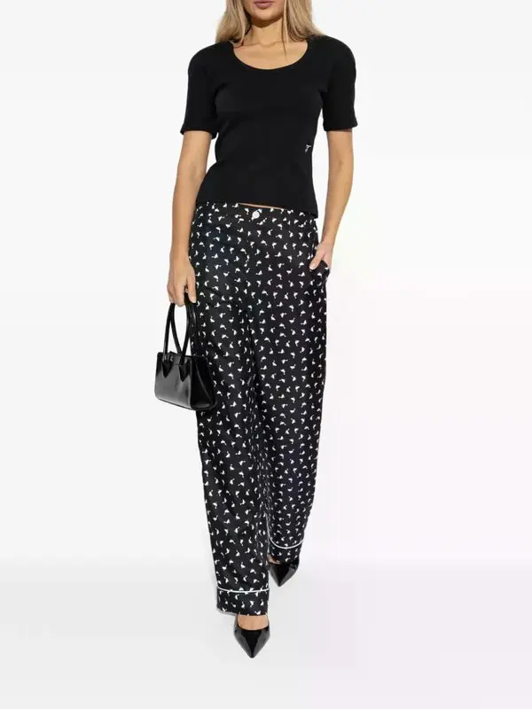 Moschino Printed Straight Leg Trousers