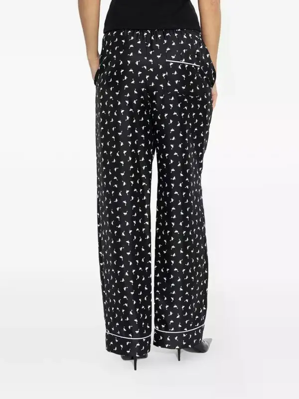 Moschino Printed Straight Leg Trousers