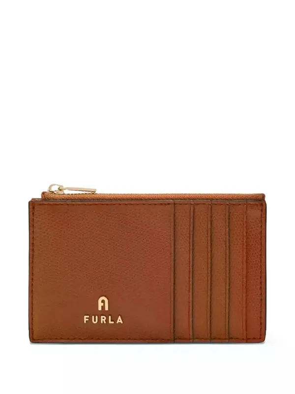 Furla Camelia Zip Logo Wallet - Brown
