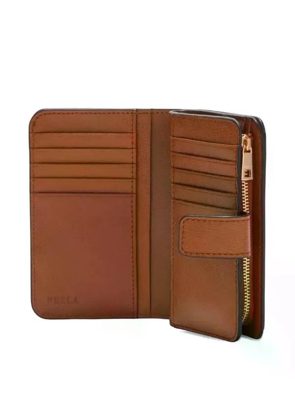Furla Camelia Compact Leather Wallet - Brown