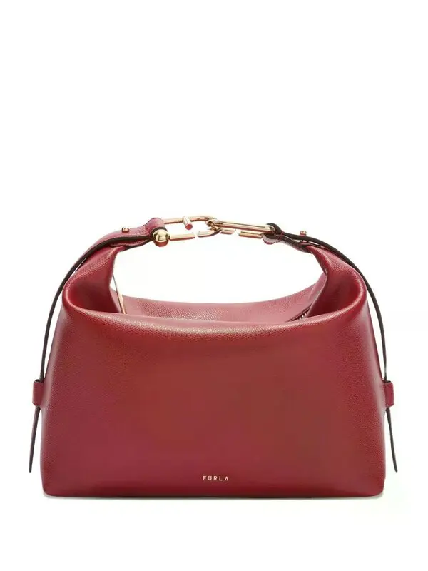 Furla Leather Tonie Textu Tote - Red