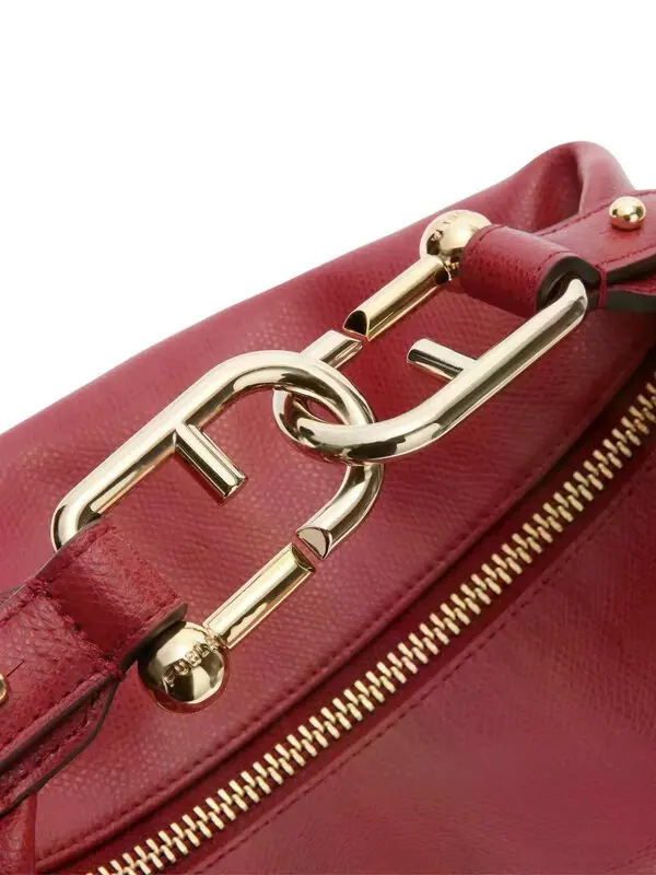 Furla Leather Tonie Textu Tote - Red