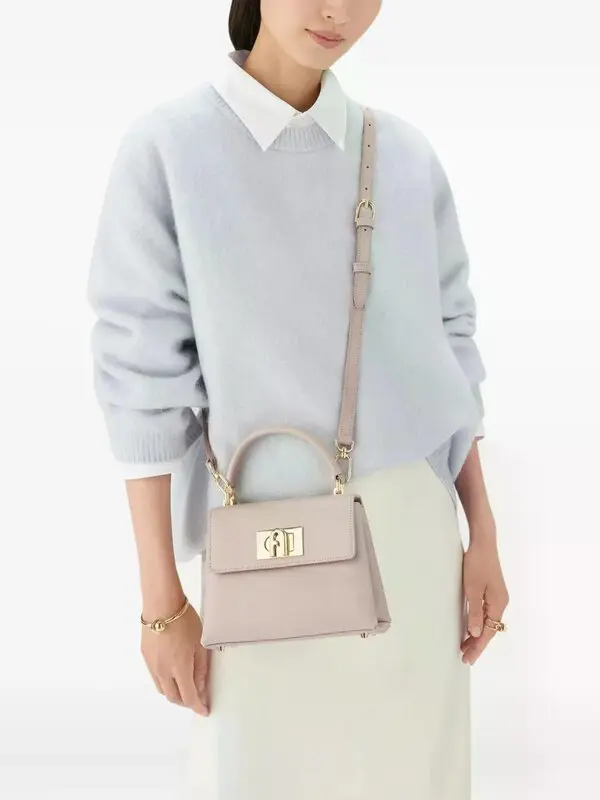 Furla 1927 Grained Leather Tote Bag - Pink