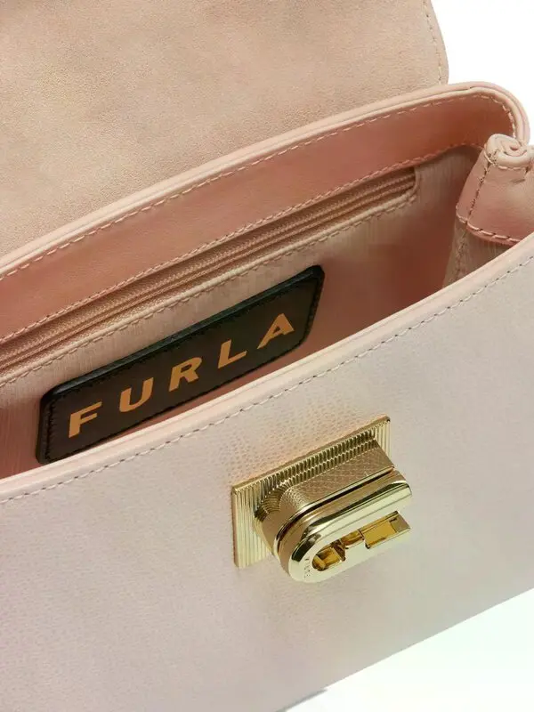 Furla 1927 Grained Leather Tote Bag - Pink