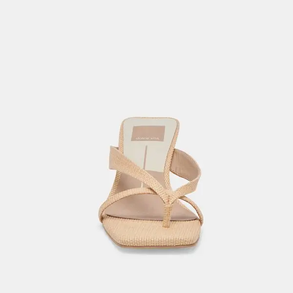 DOLCEVITA Brevel Heeled Sandals - Natural Raffia