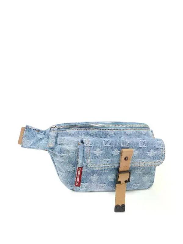 Dsquared2 Monogram-patterned Belt Bag - Blue