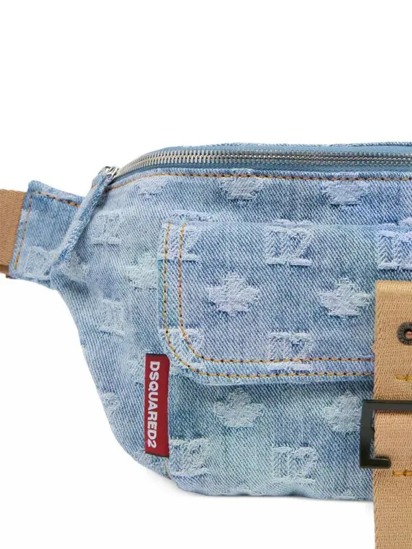 Dsquared2 Monogram-patterned Belt Bag - Blue