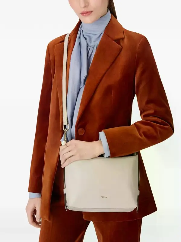 Furla Textured Tonie Shoulder Bag - Neutrals