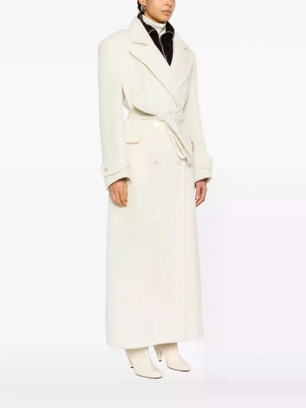 Tagliatore Julia Belted Double-breasted Coat - White