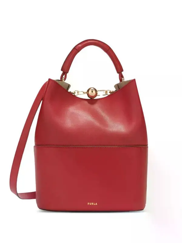 Furla Sfera-embellished Bucket Bag - Red