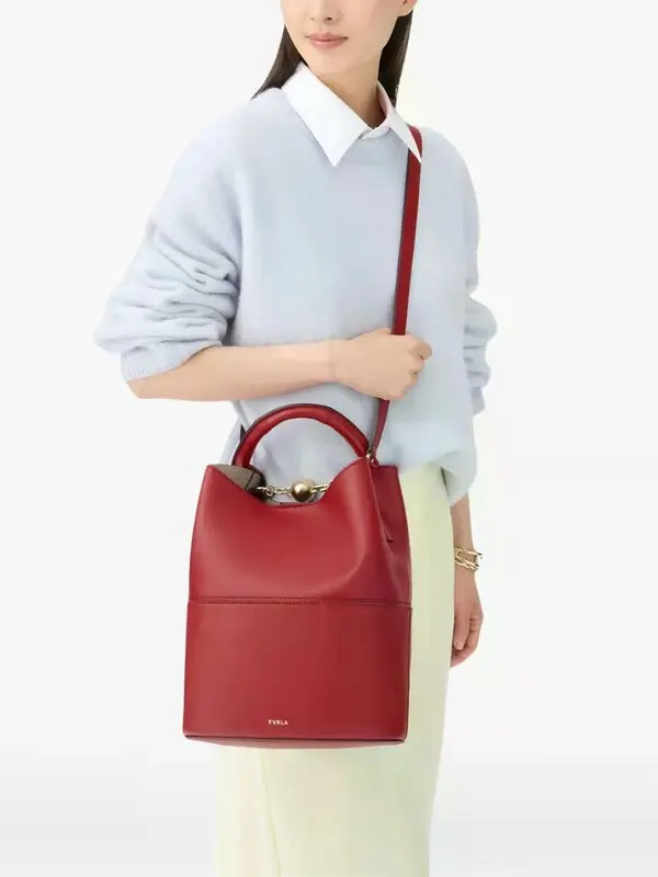 Furla Sfera-embellished Bucket Bag - Red