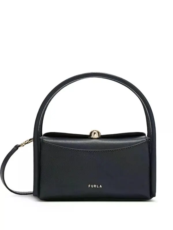 Furla Mini Nicole Grained-leather Boston Bag - Blue