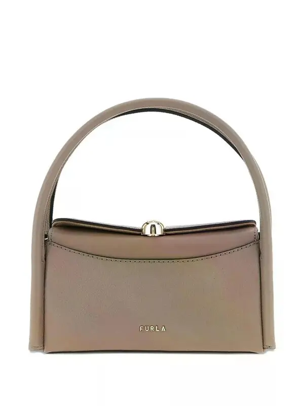 Furla Mini Nicole Grained-effect Tote Bag - Neutrals