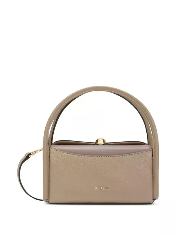 Furla Mini Nicole Grained-effect Tote Bag - Neutrals