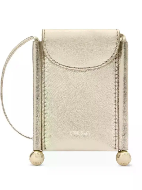 Furla Small Logo Sfera Card Holder - Gold