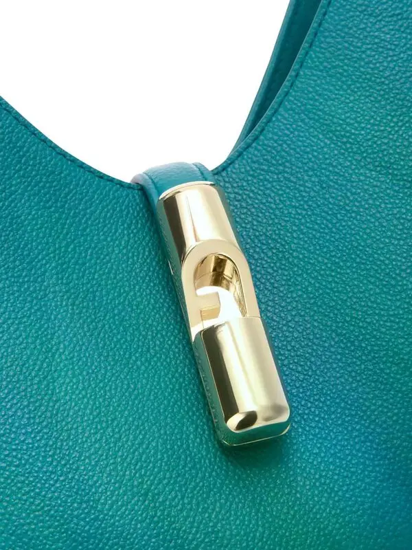 Furla Delizia Textured Shoulder Bag - Blue