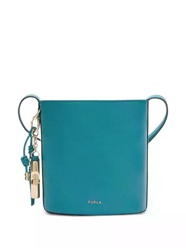 Furla Leather Bucket Bag - Blue