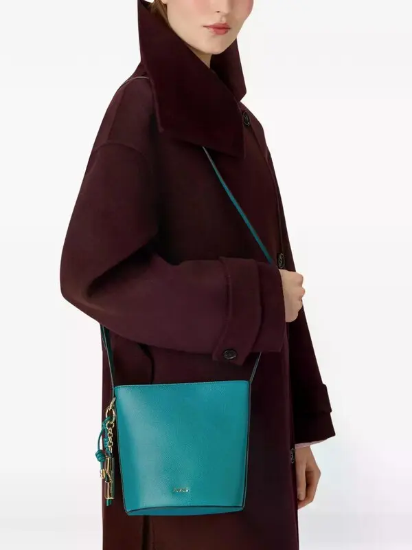 Furla Leather Bucket Bag - Blue