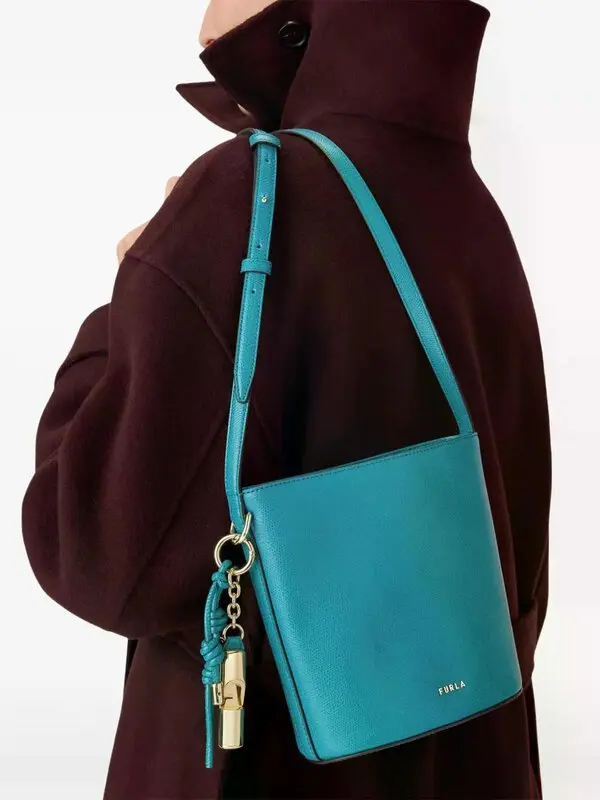 Furla Leather Bucket Bag - Blue