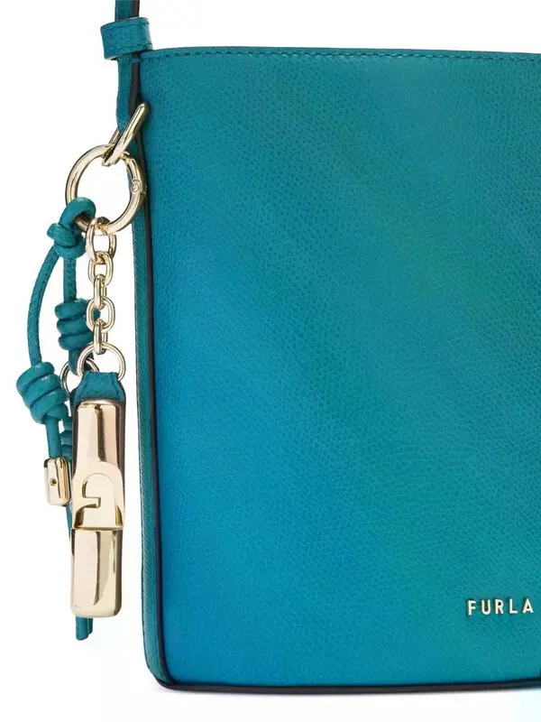 Furla Leather Bucket Bag - Blue