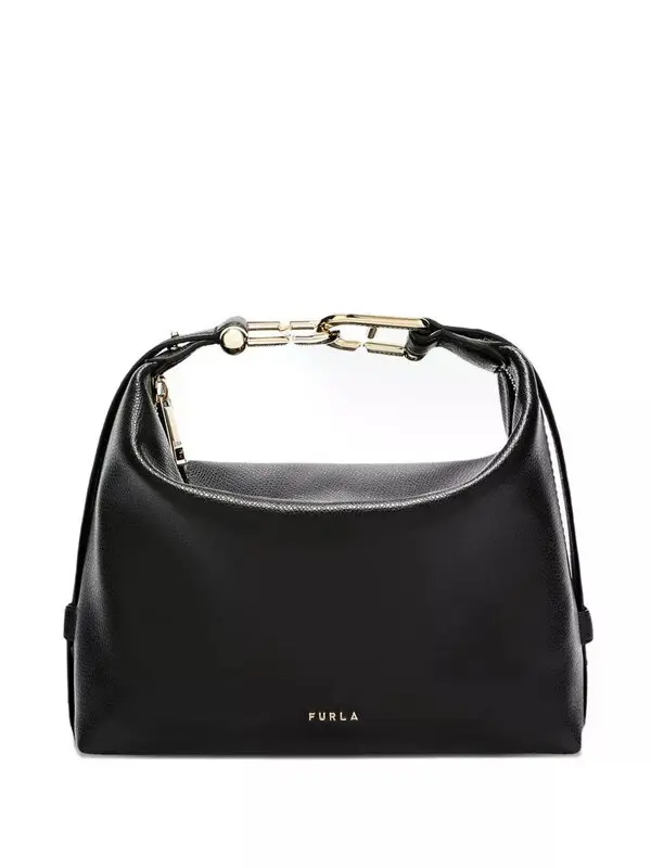 Furla Tonie Textured Shoulder Bag - Black